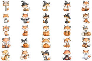 Watercolor Fox Halloween PNG Graphic by Artoya · Creative Fabrica