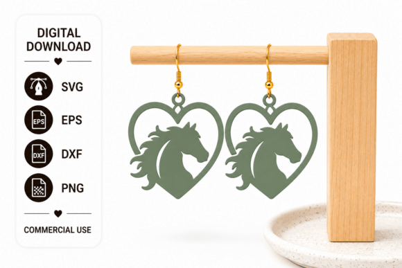 Western Earrings SVG Laser Cut File · Creative Fabrica