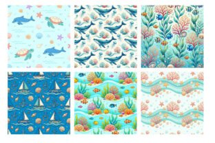 2D Ocean Seamless Patterns Graphic by Design Market · Creative Fabrica