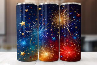 4th of July Fireworks Tumbler Wrap PNG Graphic by Begum Creation ...