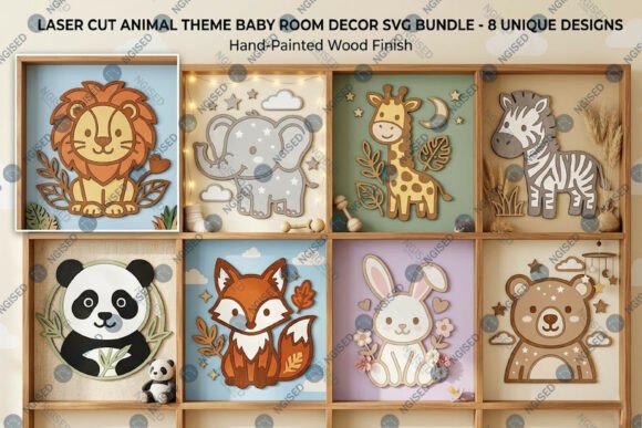 Animal Theme Baby Room Decor SVG Bundle · Creative Fabrica