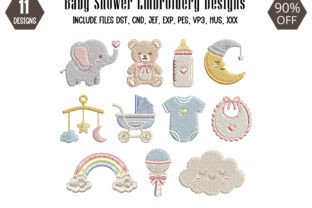Baby Shower Embroidery Design · Creative Fabrica