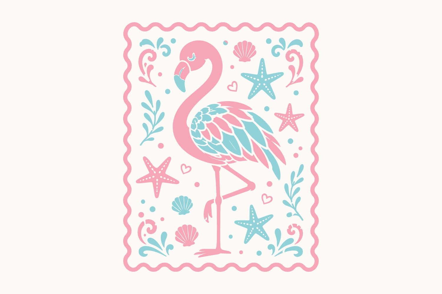 Beach Flamingo SVG. Cute Summer SVG Graphic by Eventiva.Design ...