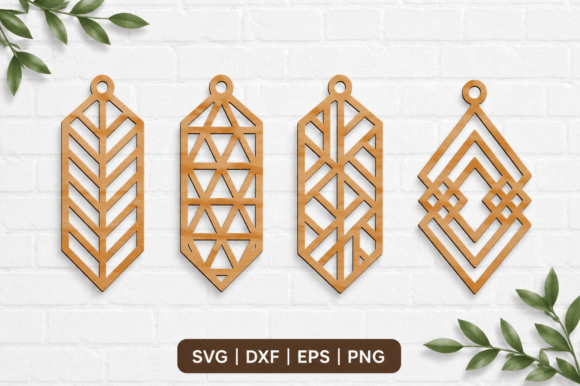 Boho Laser Cut Earrings SVG · Creative Fabrica