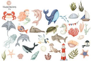Cozy Underwater World│graphic Collection Graphic by yebin · Creative ...