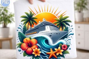 Cruise Ship Summer Vacation Beach PNG Graphic by LAZY ANT · Creative ...