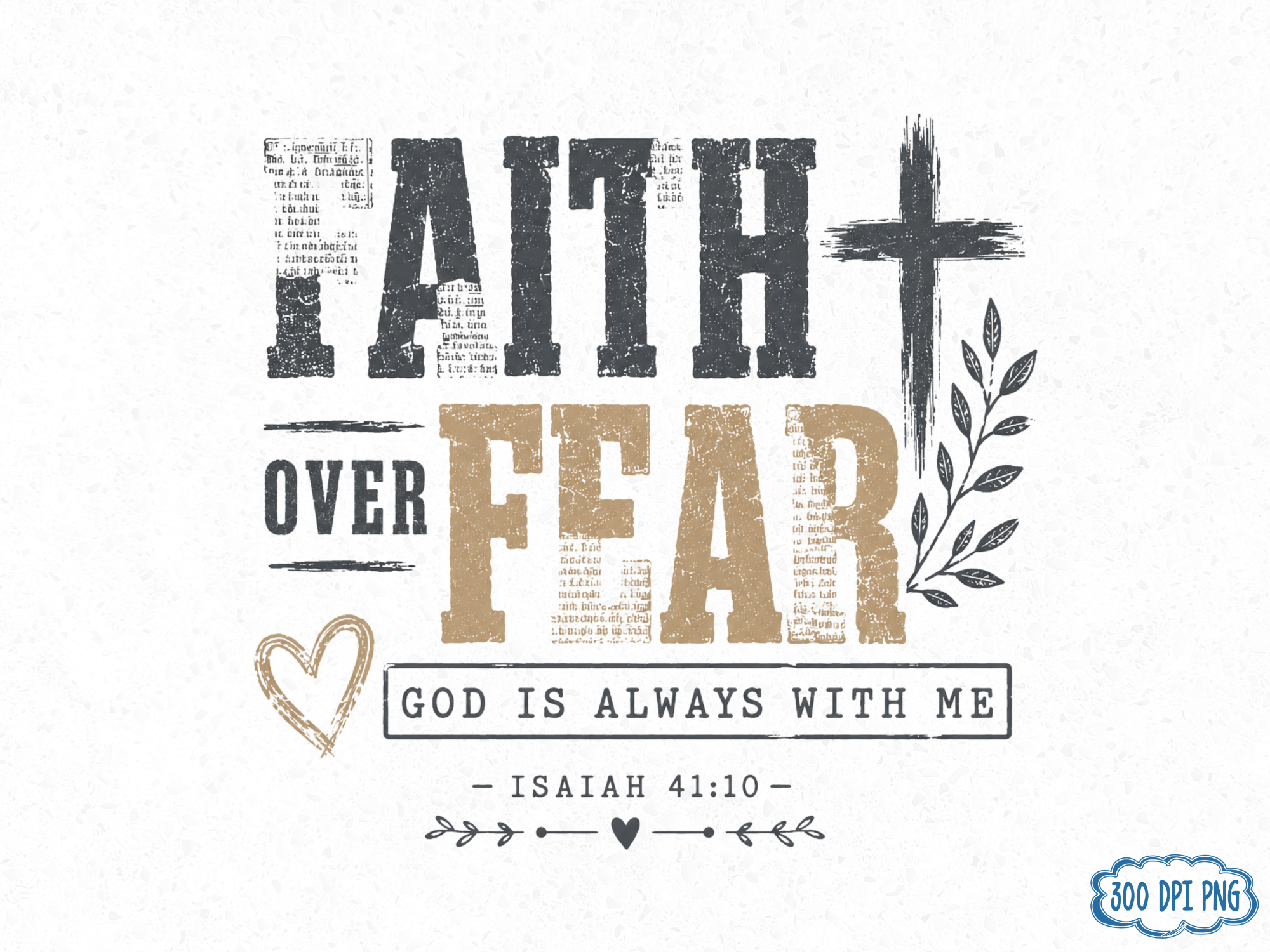 Faith over Fear PNG Design, Christian Sh Graphic by Craftcity ...