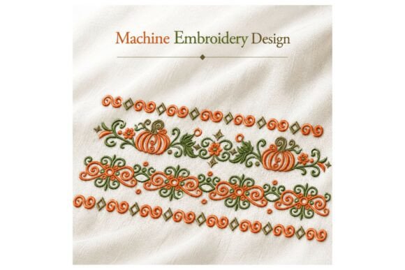 Fall Pumpkin Border · Creative Fabrica
