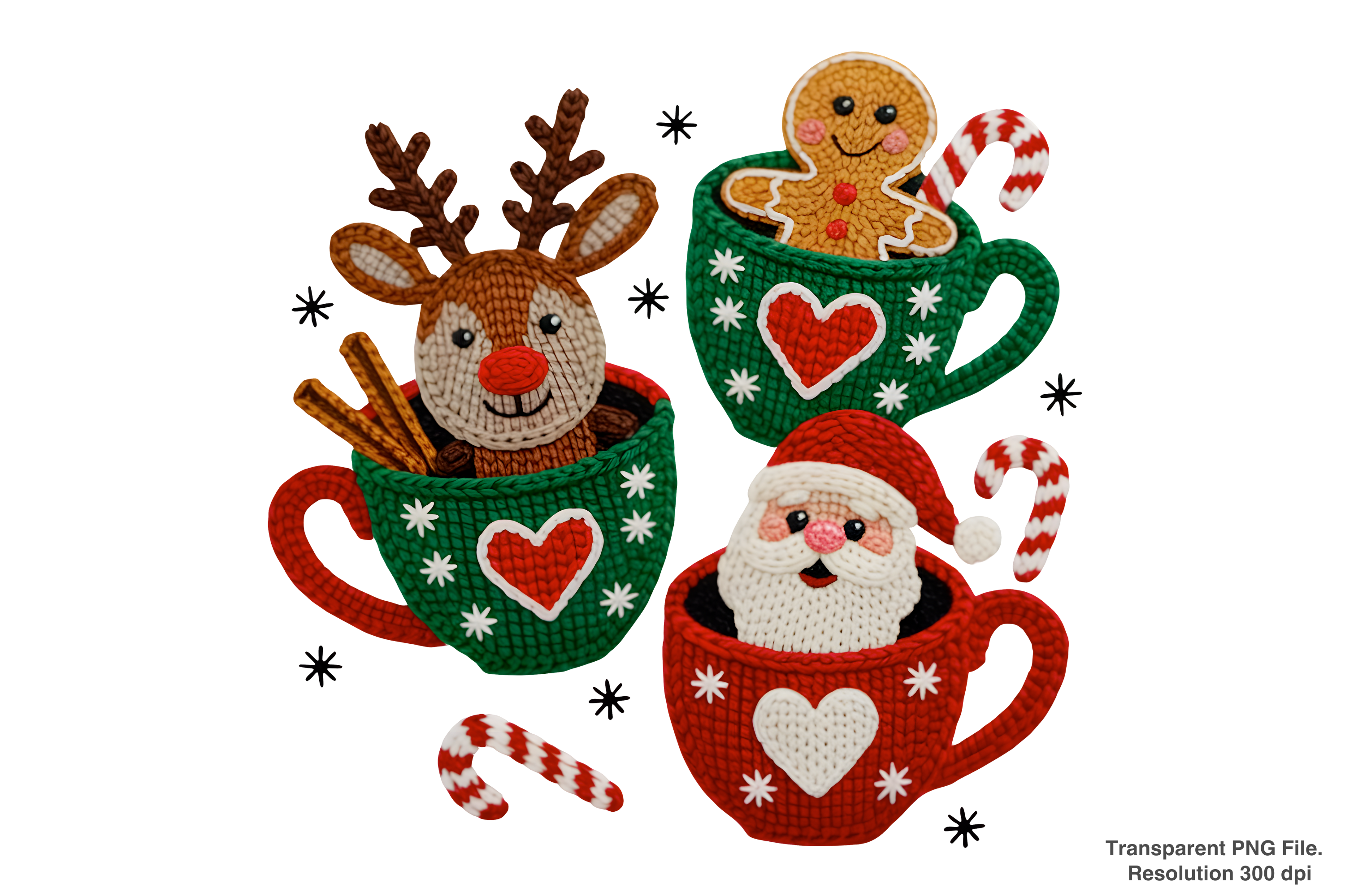 Faux Yarn Christmas Coffee PNG Graphic by Trendy PNG Co. · Creative Fabrica