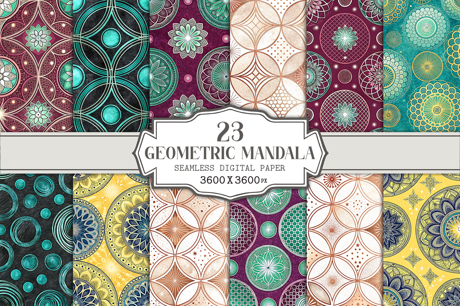 Geometric Mandala Seamless Pattern Graphic by Vectornest12 · Creative ...
