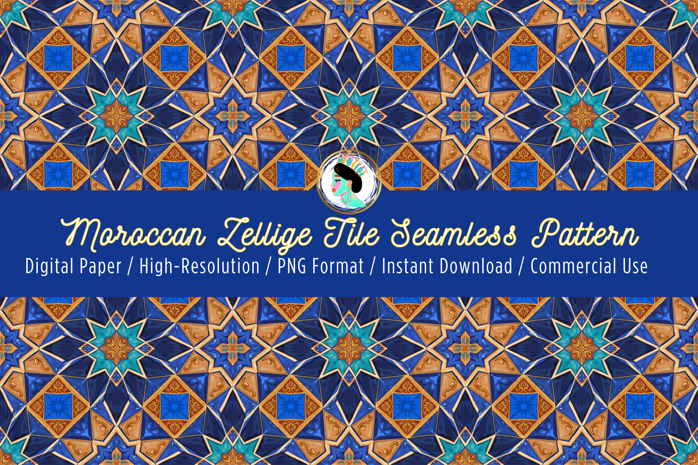 Geometric Moroccan Tile Seamless Pattern Graphic by Marrie Pauza ...
