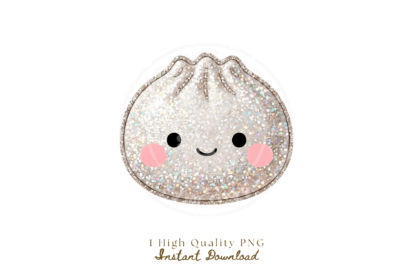 Glitter Dumpling Sparkly Dimsum Bao PNG Graphic by Higalleria ...
