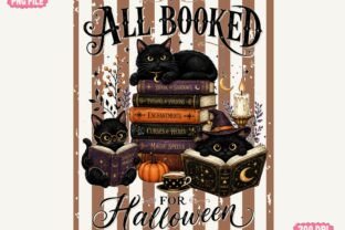 Halloween Book Lover PNG Cat Witch Books Graphic by Craft Palette ...