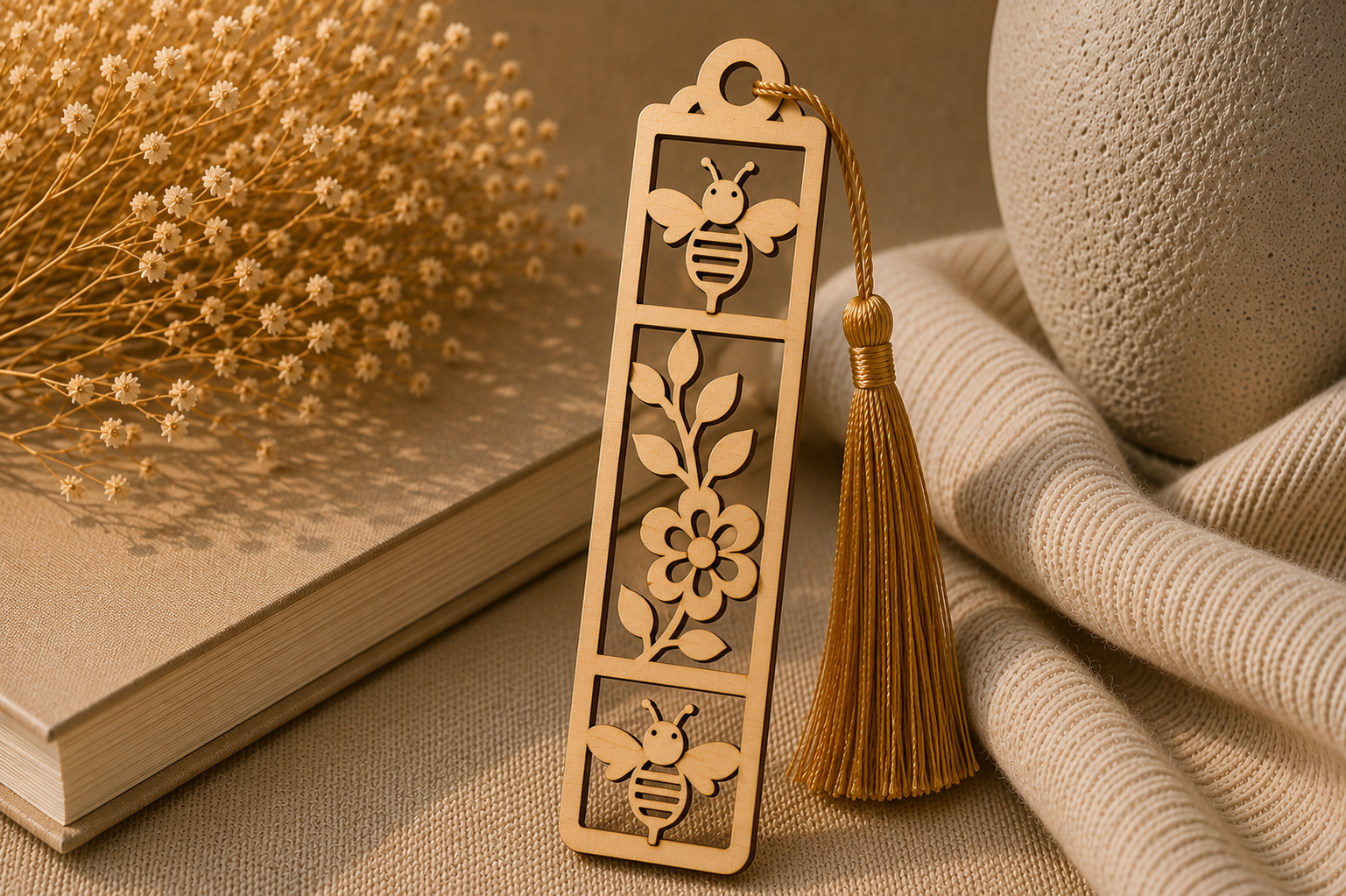 Honey Bee Bookmark SVG, Laser Cut Files · Creative Fabrica
