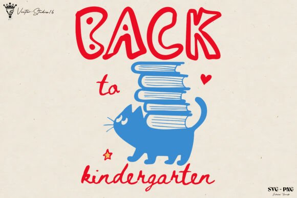Kindergarten Cat Teacher SVG PNG Graphic by Vector-Studio16 · Creative ...