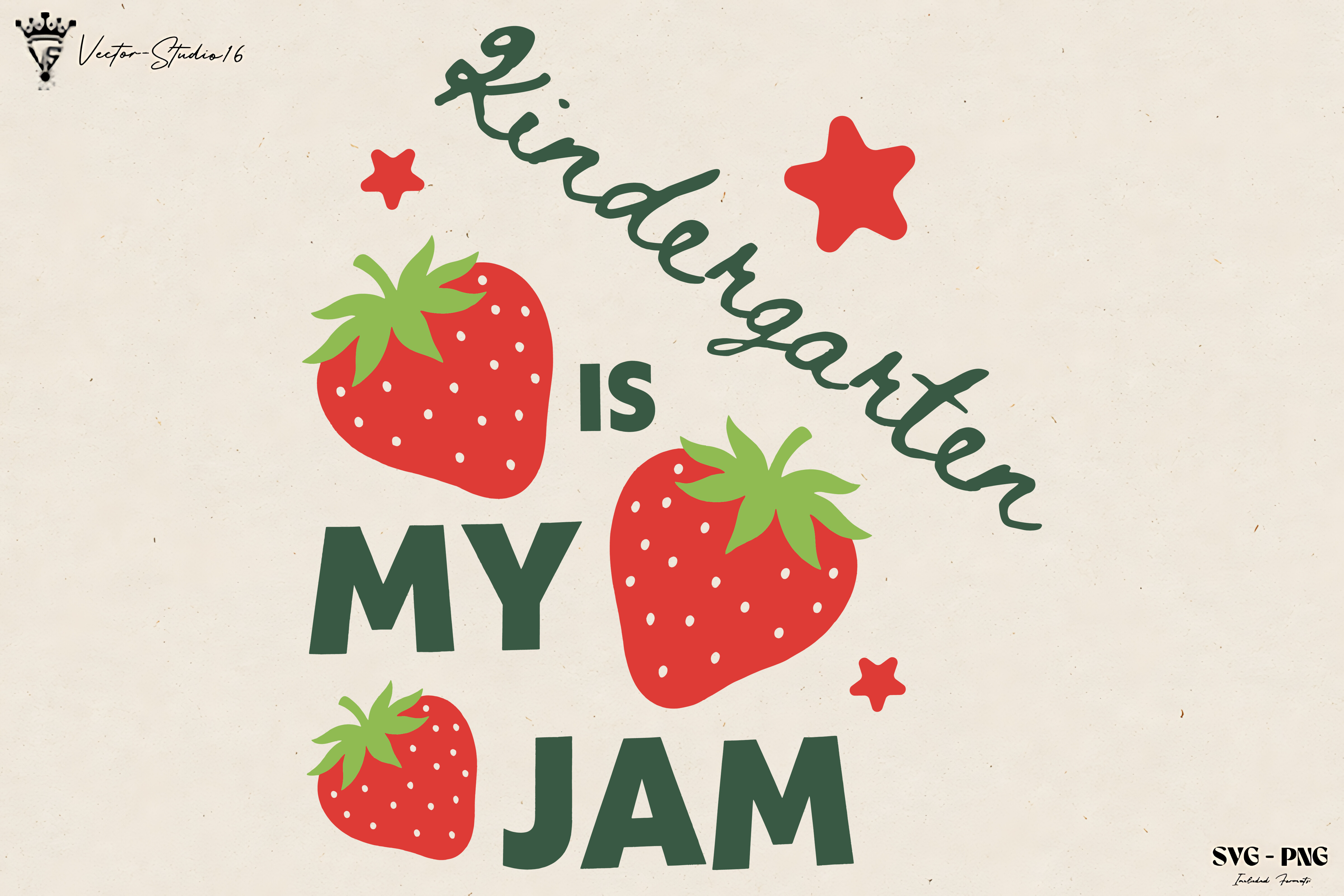 Kindergarten Teacher Strawberry SVG PNG Graphic by Vector-Studio16 ...