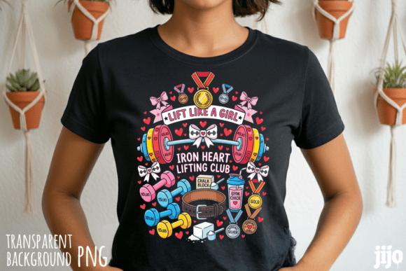 Lift Girl Heart Dumbbell PNG Graphic by jijopero · Creative Fabrica