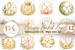 Luxury Biotech Logo Bundle PNG Graphic by BellinnaCraft · Creative Fabrica