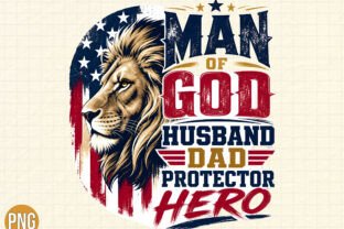 Man of God Husband Dad Patriotic PNG Graphic by DIGITAL HIVE · Creative ...