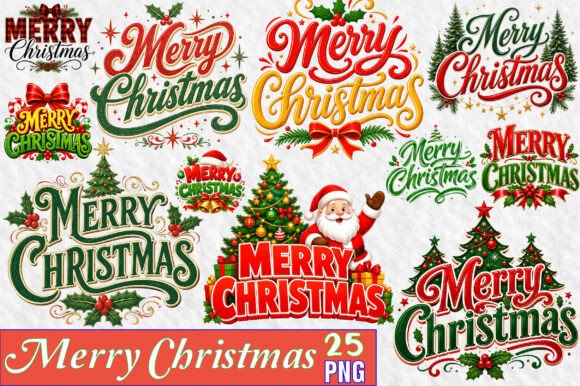 Merry Christmas Sublimation Png Bundle Graphic by TshirtMaster ...