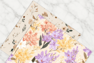 Pastel Flowers Seamless Patterns Graphic by CUTTING DESIGNCrafts ...