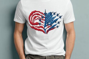 Patriotic Jet Heart Png USA Flag Fighter Graphic by DeeNaenon ...