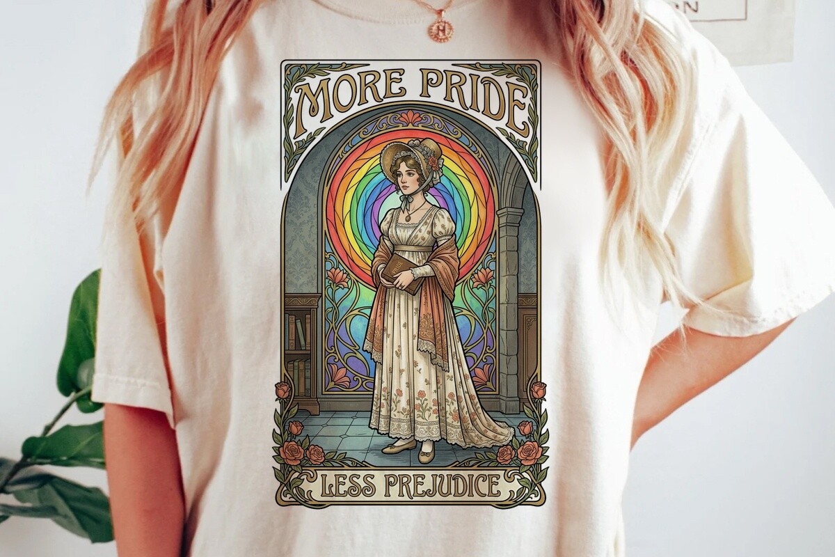 Pride Prejudice Stained Glass Art Graphic by gregoraciiart · Creative ...