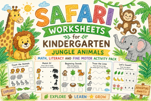 Dog-Themed Kindergarten Worksheets Graphic by luminalearninghouse ...