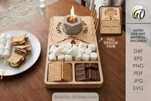 S’mores Station Trays Bundle Laser Cut · Creative Fabrica
