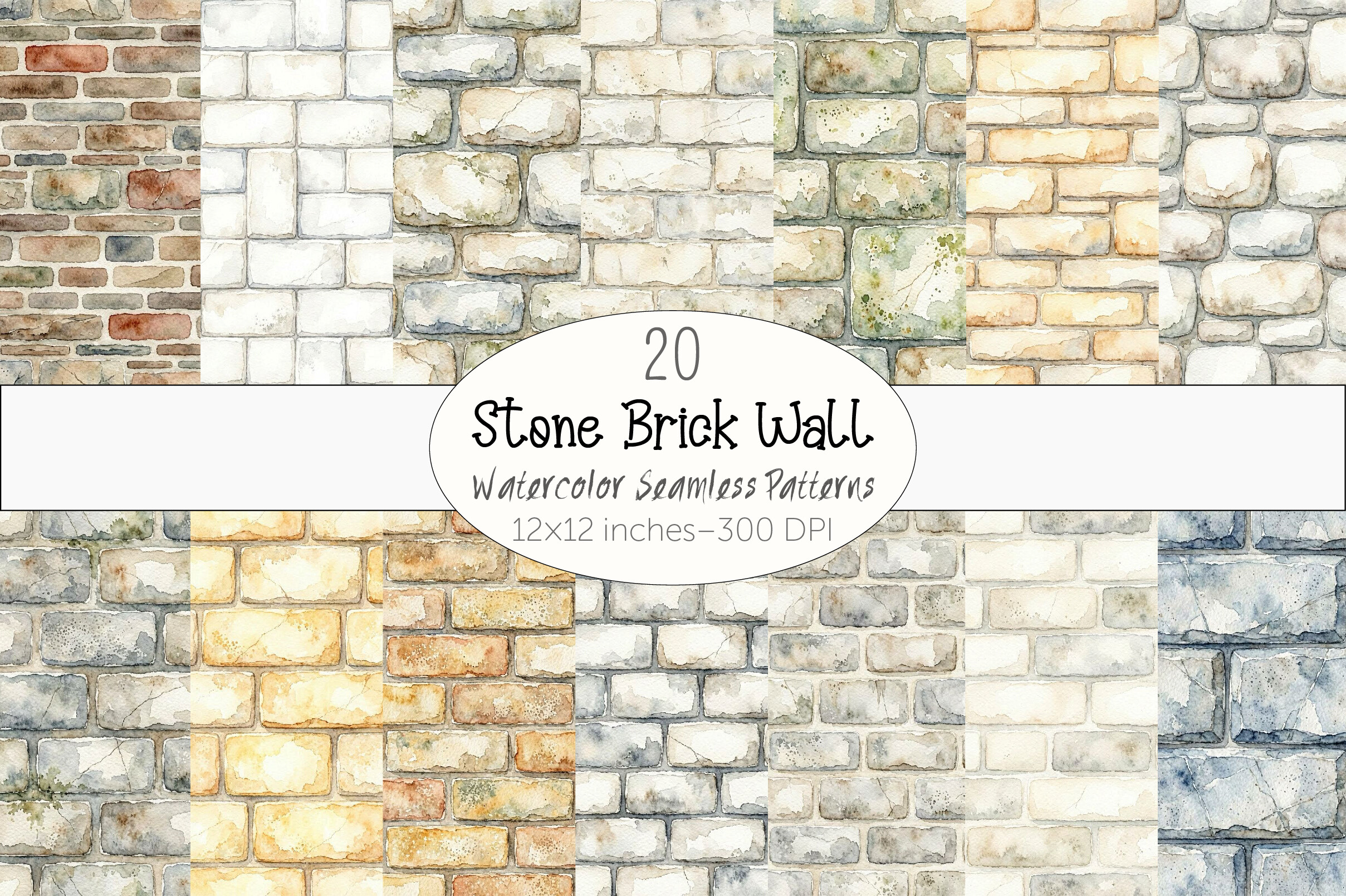 Stone Brick Wall Textures Patterns Graphic by Design Market · Creative ...