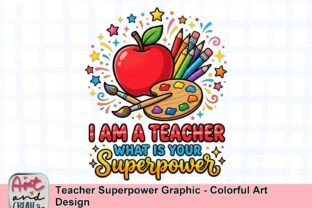 Teacher Superpower Graphic - Colorful Art Design Graphic by art and ...