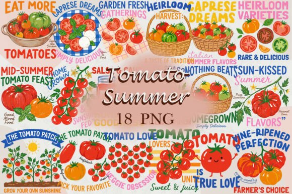 Tomato Summer PNG Graphic by LL Design · Creative Fabrica
