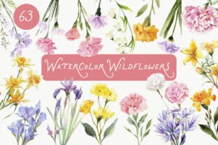 Watercolor Summer Wildflowers Clipart Graphic by Madiwaso · Creative ...