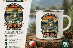 Weekend Forecast Fishing PNG, Funny Bass Graphic by MICON DESIGNS ...