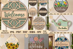 Welcome Sign Laser Cut SVG Bundle · Creative Fabrica