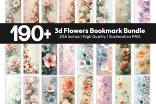 3d Watercolor Floral Printable Bookmark Graphic by Artify Hub Studio ...