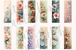 3d Watercolor Floral Printable Bookmark Graphic by Artify Hub Studio ...