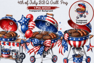 4th of July BBQ Grill Party PNG Clipart Graphic by Craftoria · Creative ...
