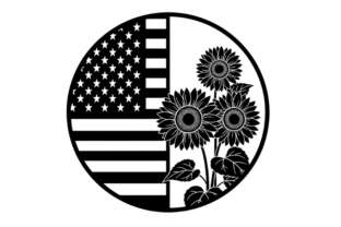 American Flag Sunflower Circle SVG Graphic by soikotcbd · Creative Fabrica
