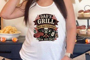 BBQ Funny Grilling Skull Dad Grill PNG Graphic by CraftDesign ...