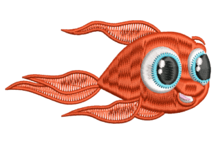Cute Ocean Fish Machine Embroidery · Creative Fabrica