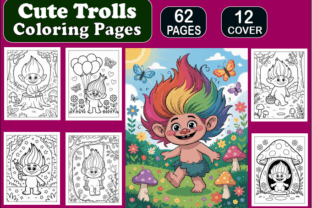 Cute Trolls Coloring Pages for Kids Graphic by Legend Fx · Creative Fabrica
