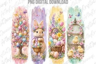 Easter Watercolor Bunny Egg Brushstroke Graphic by ArtbyCrystalJennings ...