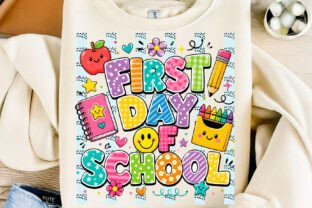 First Day of School Striped Trendy Shirt Graphic by Design December ...