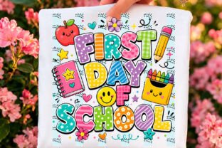 First Day of School Striped Trendy Shirt Graphic by Design December ...