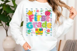 First Grade Striped Back to School Png Graphic by Design December ...