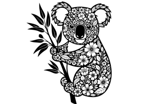Floral Fox Silhouette SVG Cut File Graphic by soikotcbd · Creative Fabrica