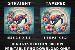 Floral Mandala Turtle Tumbler Wrap PNG Graphic by ZARA STORE · Creative ...