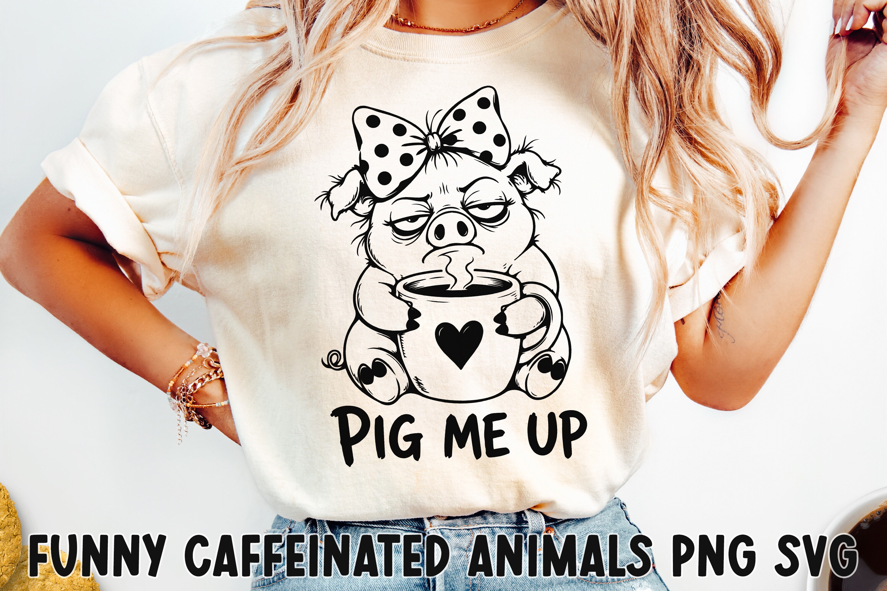 Funny Coffee Animals SVG, Grumpy Farm Graphic by NadineStore · Creative ...