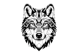 Geometric Wolf Head SVG Design Graphic by soikotcbd · Creative Fabrica